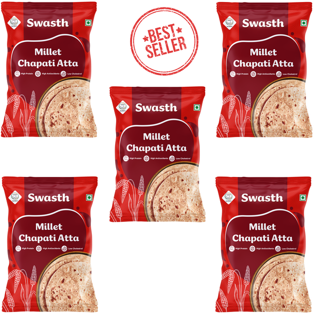 Swasth Millet Chapati Atta - 5Kg high fiber atta | swasthmart
